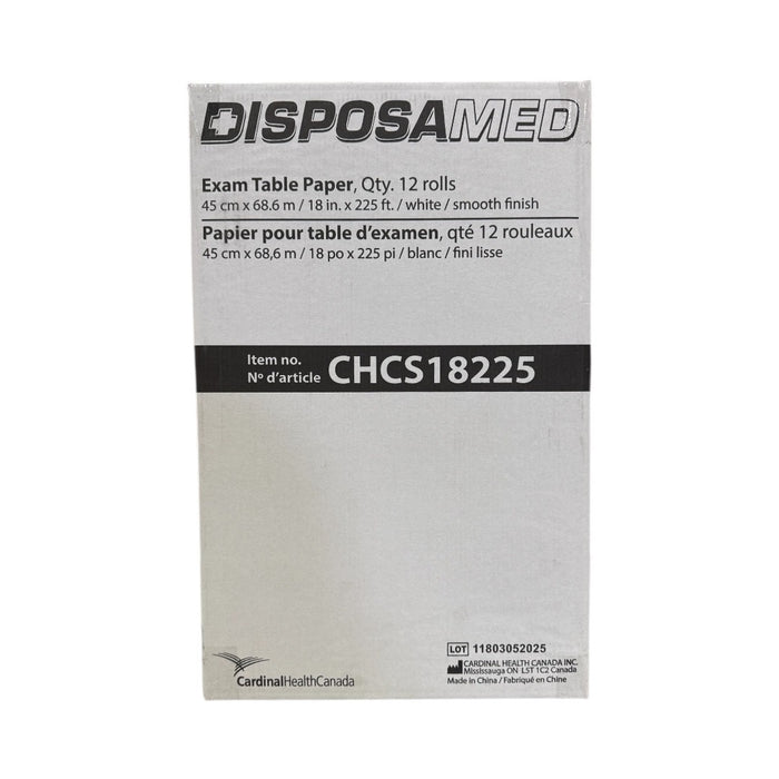 Cardinal Exam Table Paper, Smooth, 18" x 225’ - Case of 12